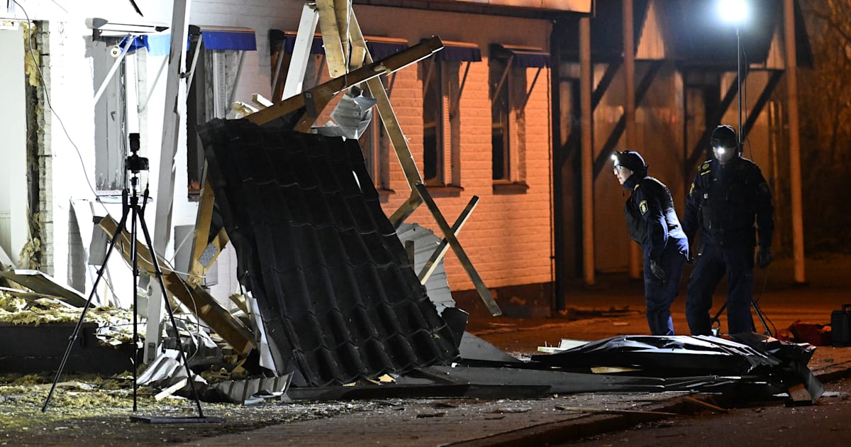 Explosion i Helsingborg – entré till företag sprängd