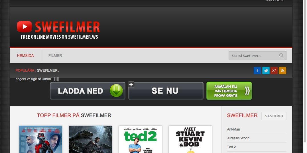 Swefilmer tillbaka med nytt domännamn