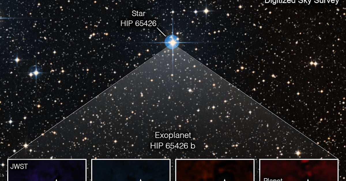 Nasa släpper James Webbs första bilder på planet från annat solsystem