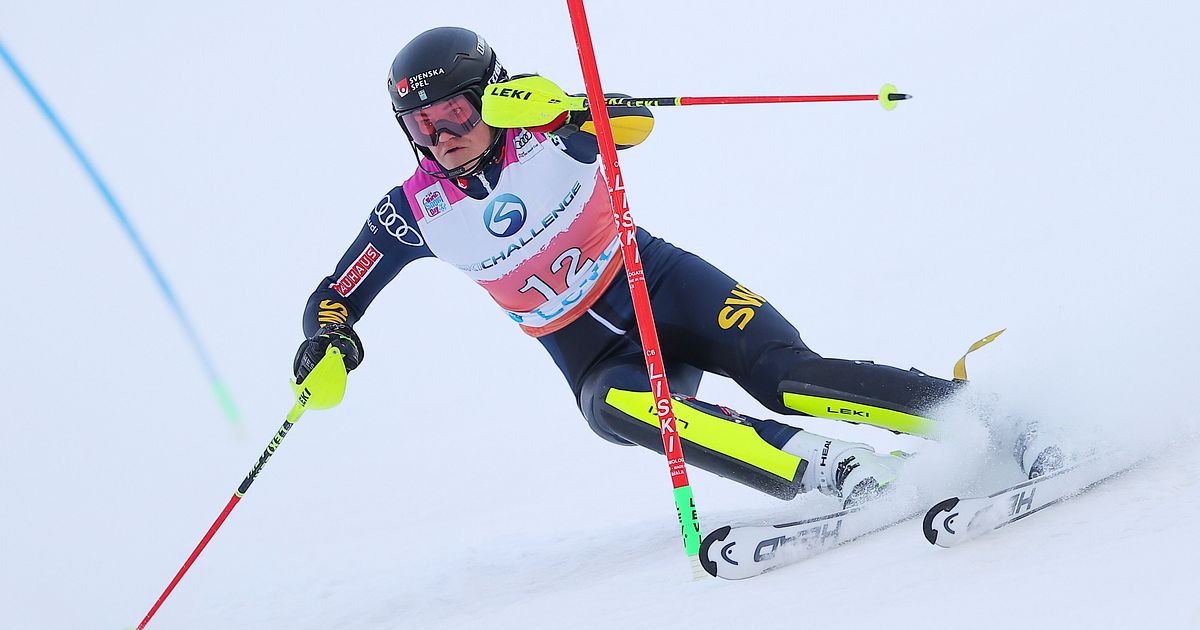 Anna Swenn-Larsson blev tvåa i slalompremiären